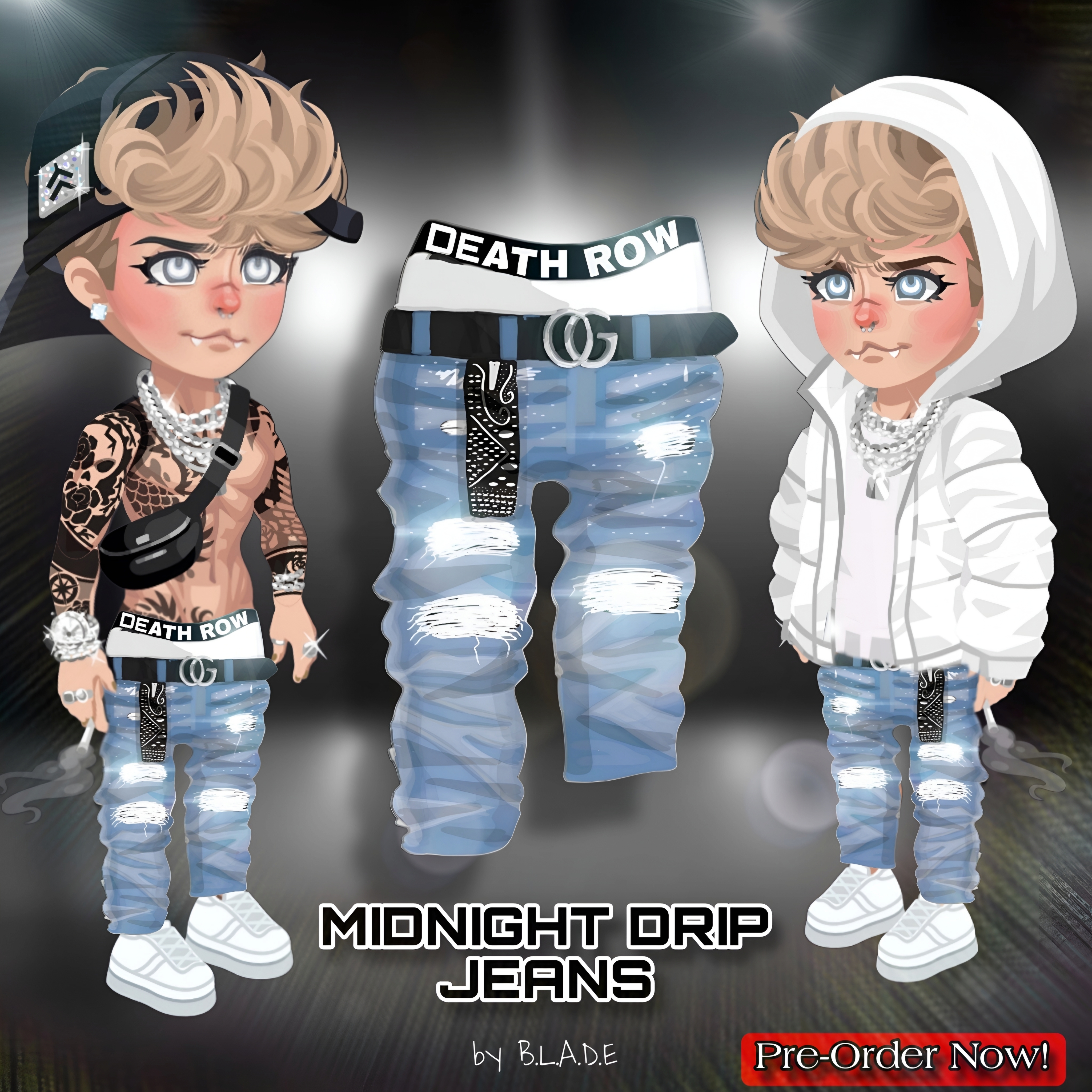 MIDNIGHT DRIP JEANS • Highrise