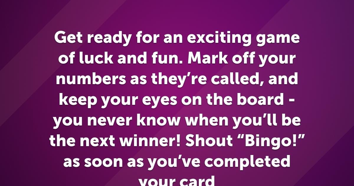 Enter BINGO now on Highrise!